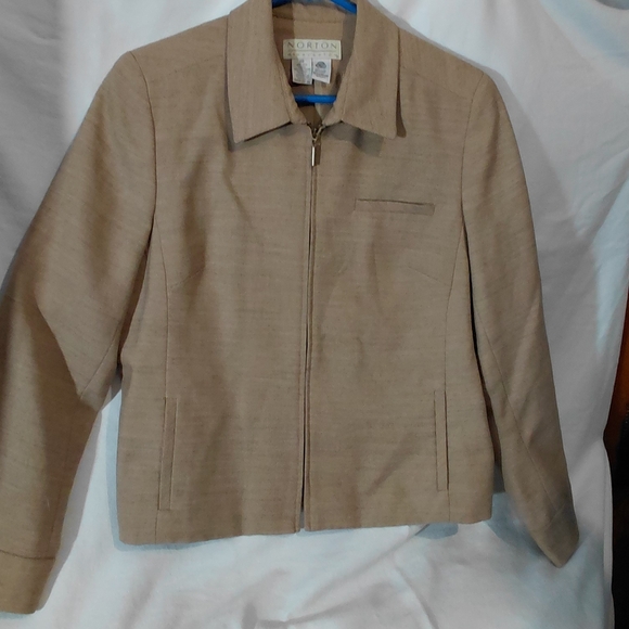 Norton McNaughton | Jackets & Coats | Norton Mcnaughton Beige Textured ...
